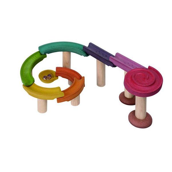 Circuit à billes en bois – jouet construction & billes 3+ ans PlanToys ...